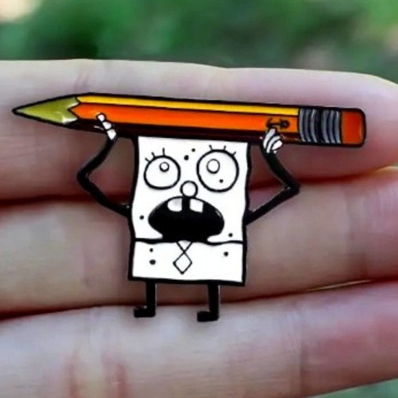 Private Label | Jewelry | Doodlebob Spongebob Enamel Lapel Pin Nwt ...